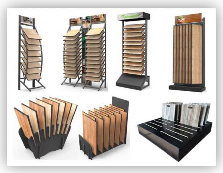 WWD030 portable display racks for white vinyl flooring at trade show ...