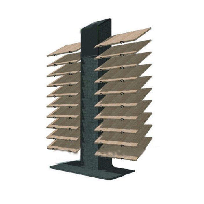WDF602 Wing Rack Tile Display Stands for vinyl flooring tile | Wood ...