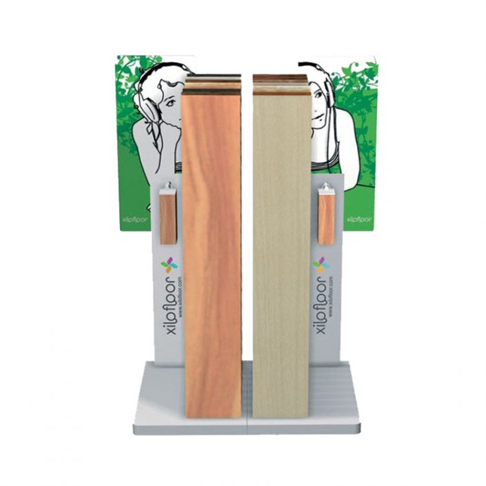 WWD030 portable display racks for white vinyl flooring at trade show ...