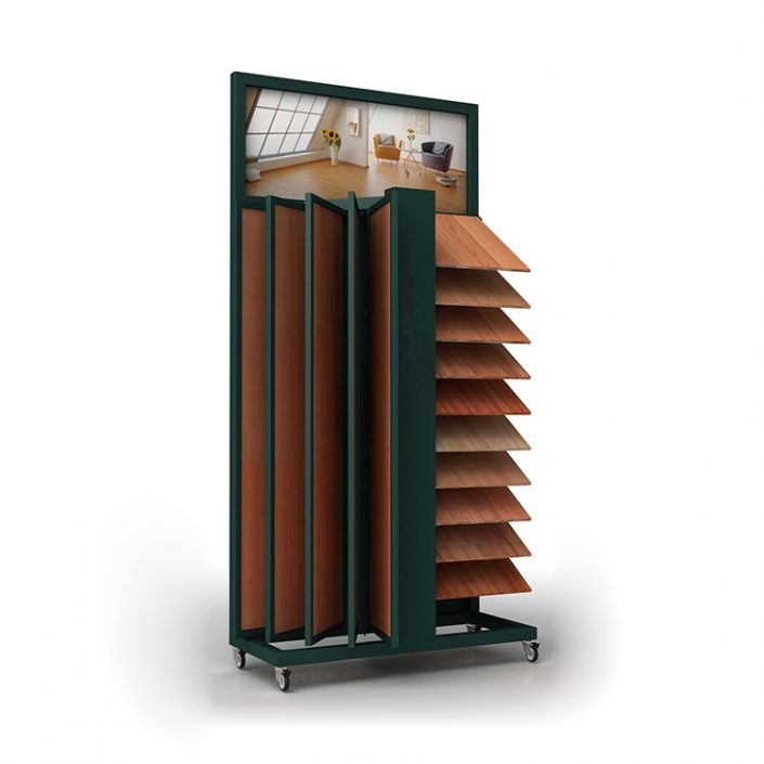WDF608 Custom High quality flooring laminate Display Rack | Wood ...