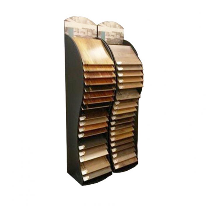 WWD051 MDF Floor Stand Staggered Tile Display Rack | Wood Flooring Tile ...