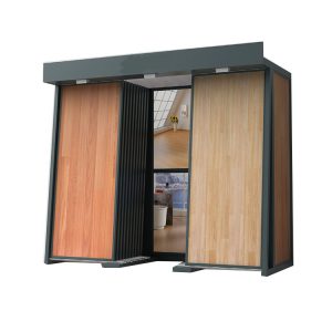 WDS003 Metal Double Rows Vertical Sliding display Stand | Wood Flooring ...