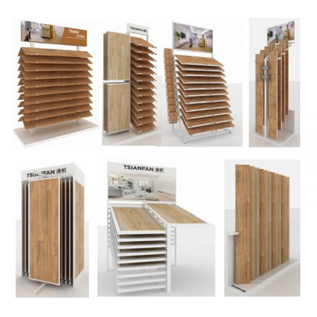 WJ2095 Waterfall Metal Hardwood Display Rack,Floor Tile Display Rack ...