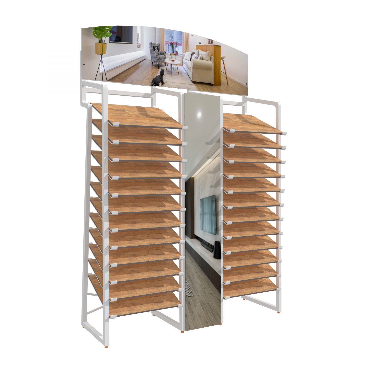 Metal Flooring Display Rack&Vinyl Display stand | Flooring Display ...