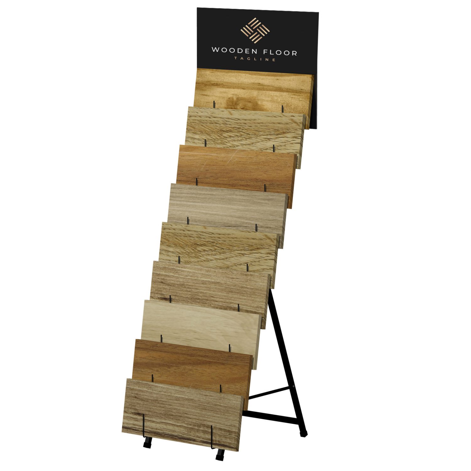 Wooden Hard Wood Sample Floor Stand Tower Rack Floors Display Multiple ...