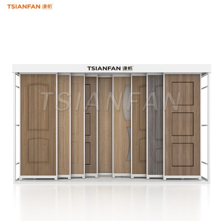 Parquet wooden door exhibit racks pull-out sample bracket | Wood ...