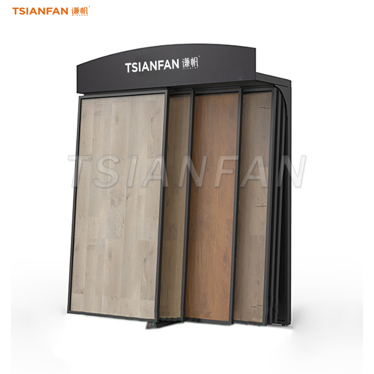 sliding wooden floor display indoor plank wood display shelf | Wood ...